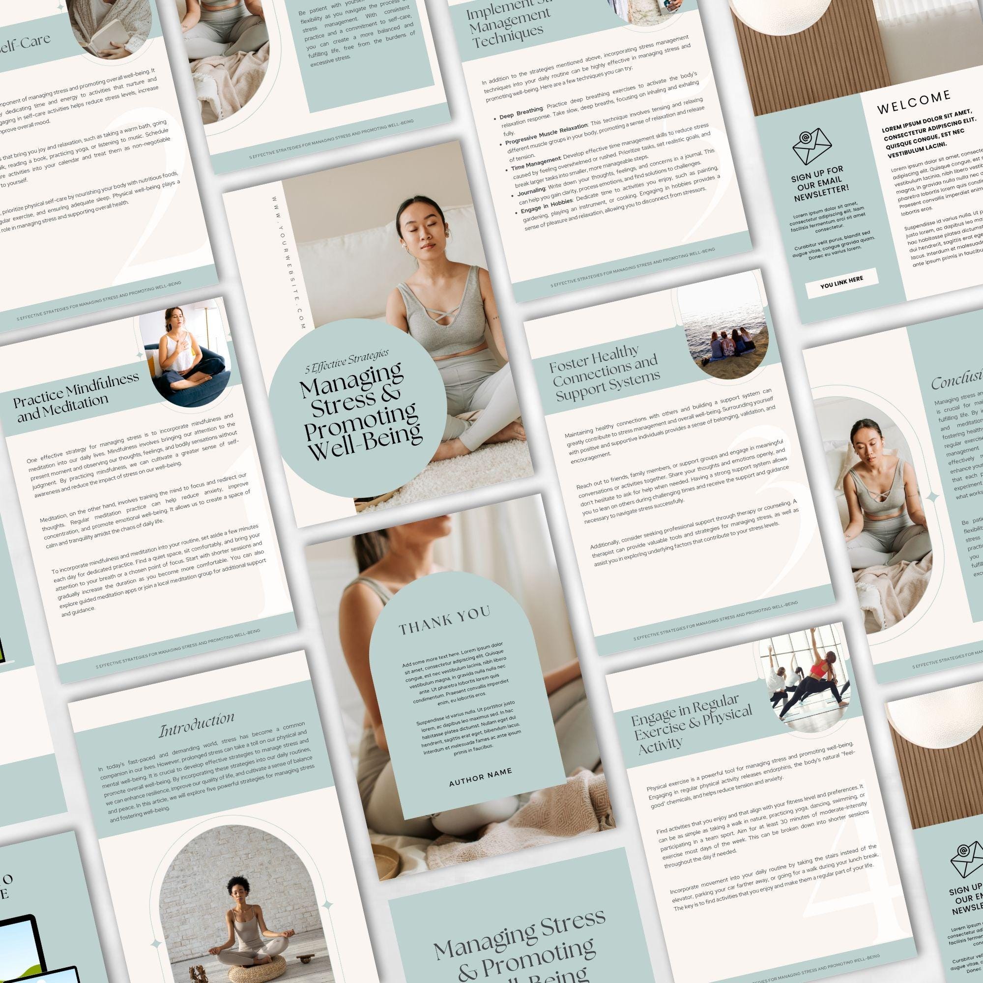 Health Coach Lead Magnet, Managing Stress Guide, Wellness Coaching ...