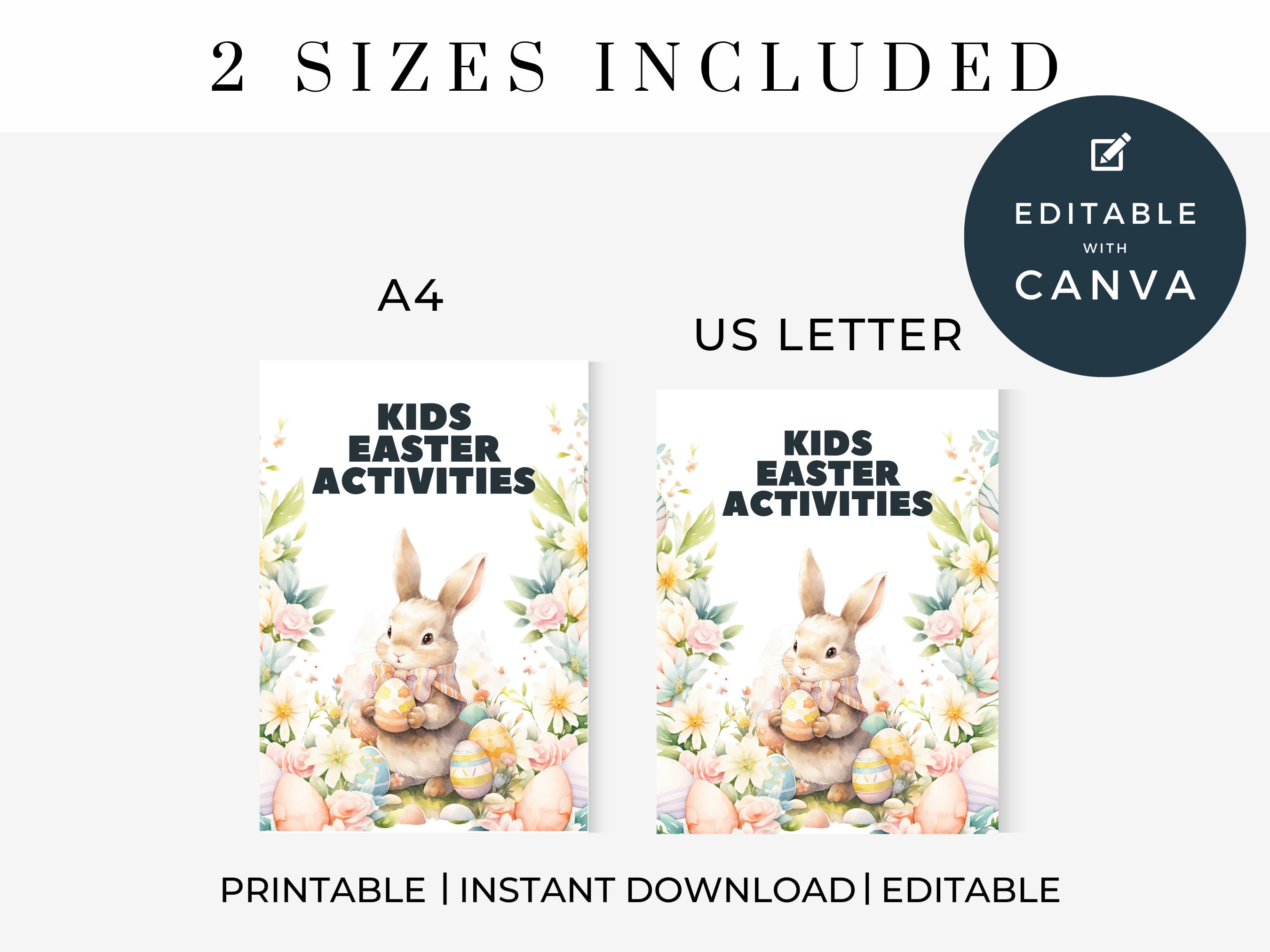 Easter Activity Printable, Kids Easter Activity Book, Editable Easter ...