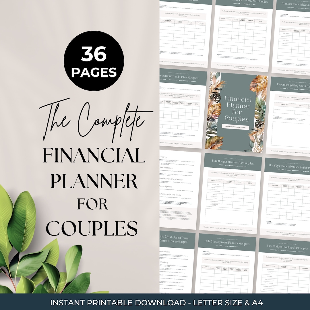 Budget Planner for Couples Printable, Account Tracker, Debt Tracker ...