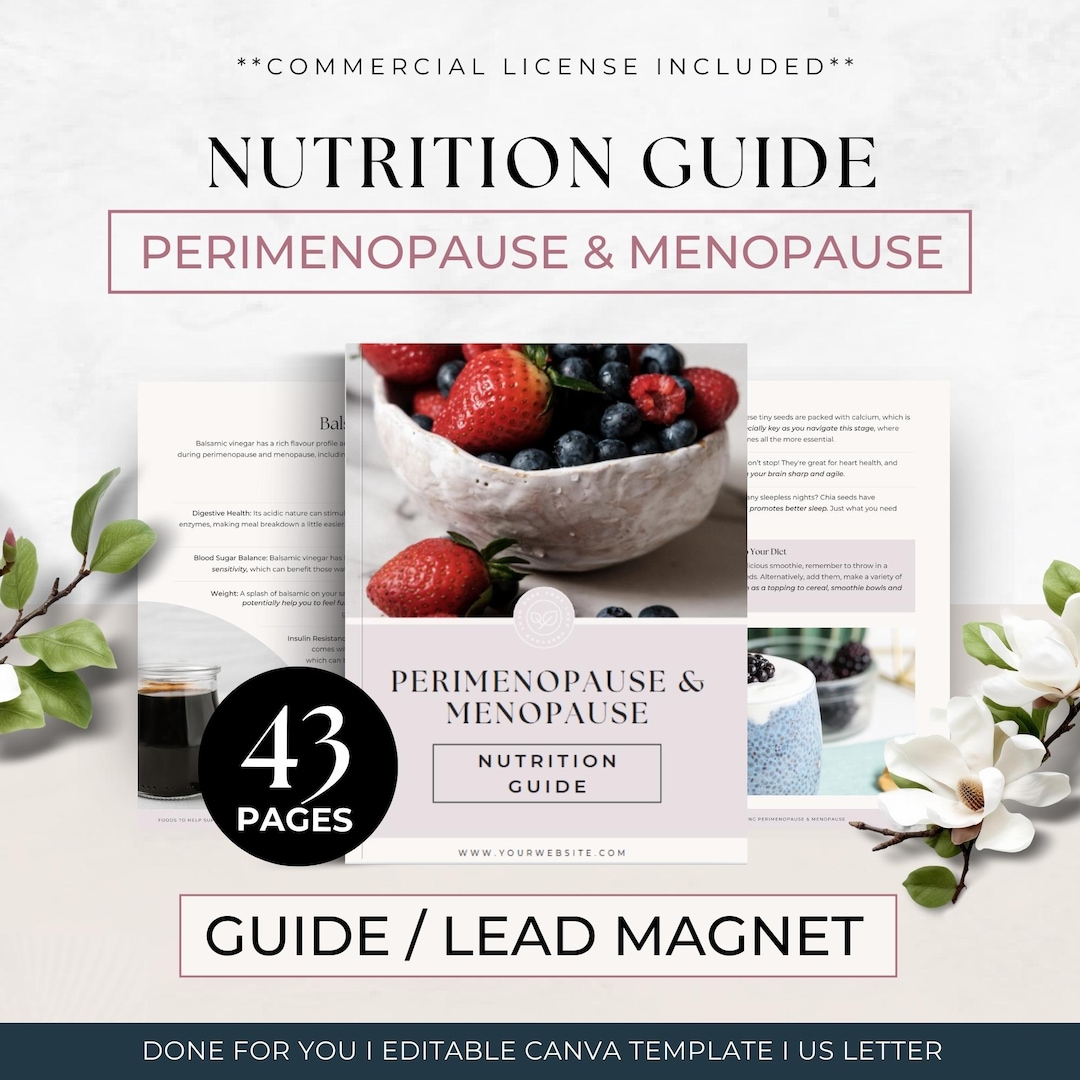 Perimenopause and Menopause Nutrition Guide for Clients, Hormone Health ...