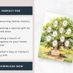 Family Tree Editable Canva Template, Ancestry Book Template, Family ...
