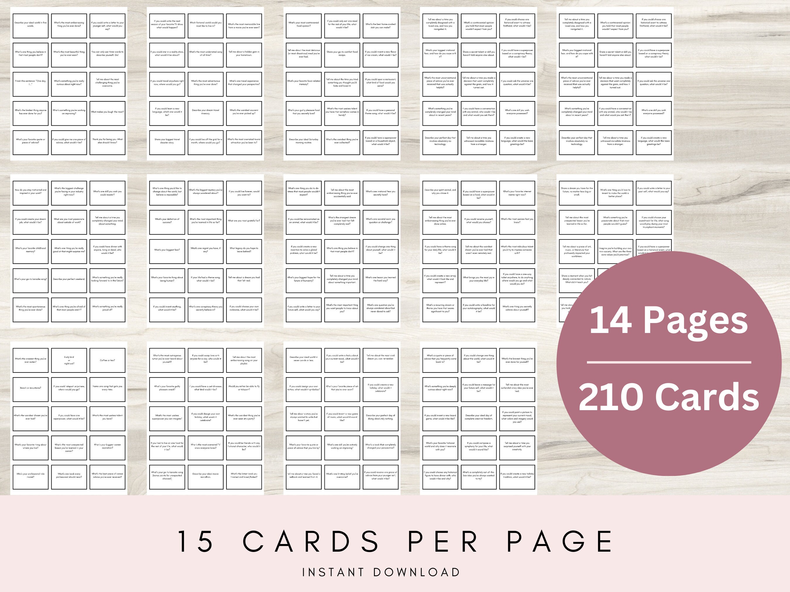 Conversation Starter Cards Ice Breaker Cards Conversation Cards Get to ...