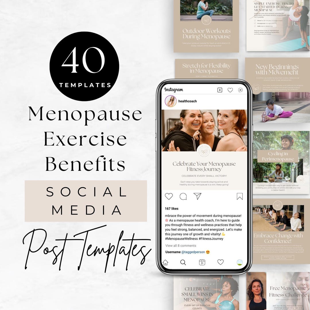 Menopause Instagram Templates, Perimenopause Social Media Templates ...