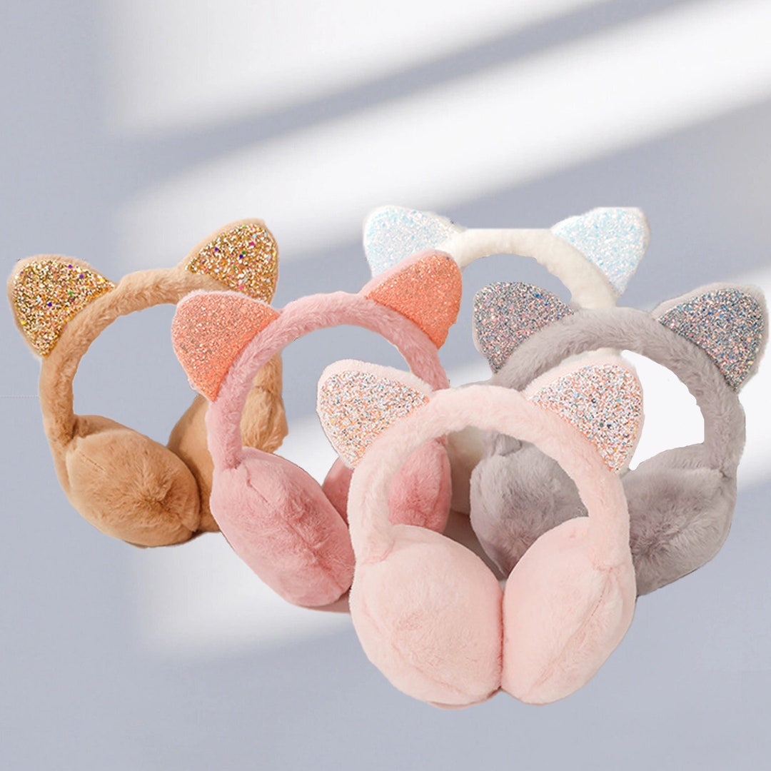 Fluffy Ear Muff for Women Plush Foldable Earmuffs Kids Winter Earmuffs ...