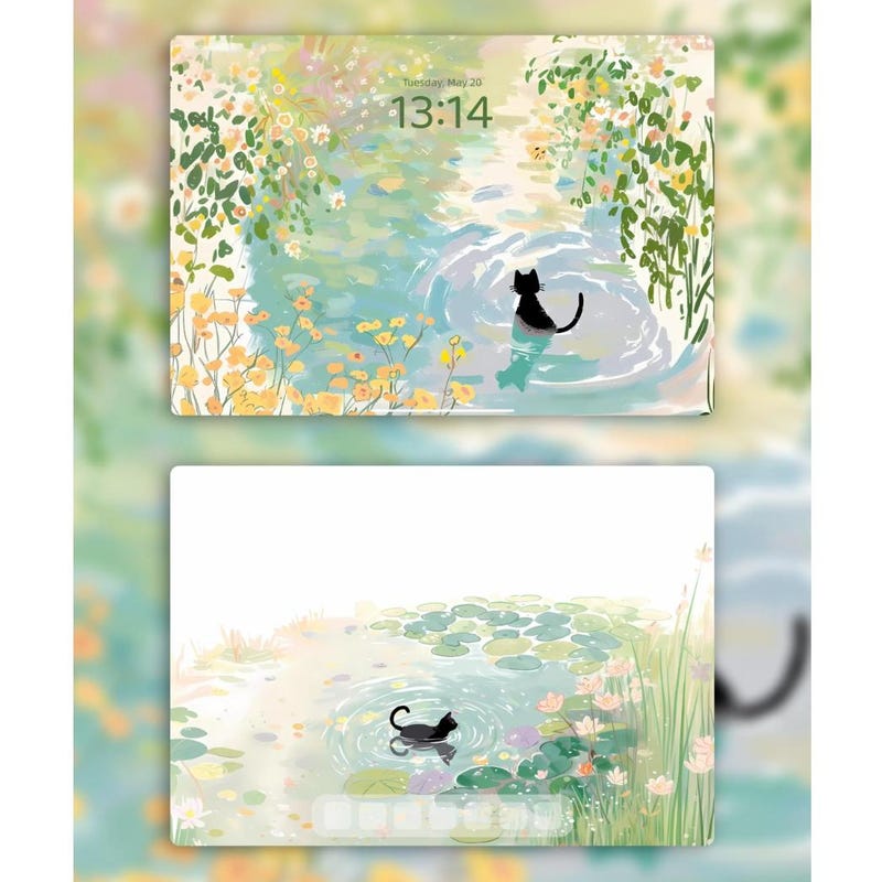 Wallpaper Vintage Cat - Etsy