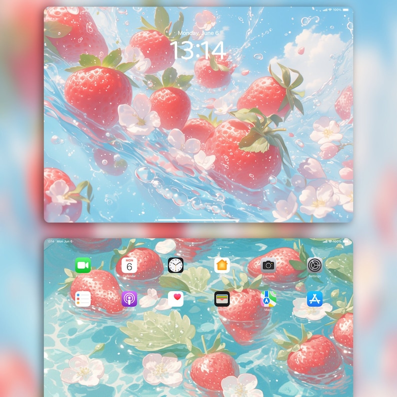 2 iPad Wallpaper Digital Download Cute Wallpaper Ios Wallpaper Lock ...