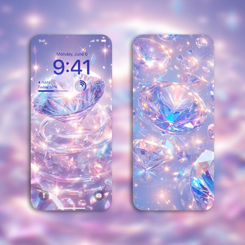 Diamond Wallpaper - Etsy
