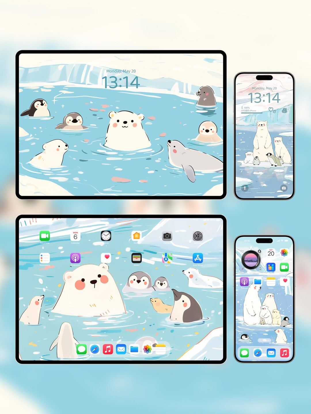 All-in-one Wallpaper Set | Cute Wallpapers for Iphone, Ipad, Mac ...