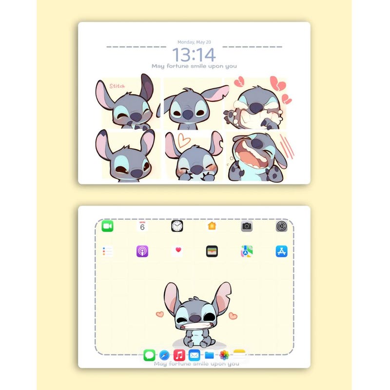 Stitch Wallpaper for iPad - Etsy