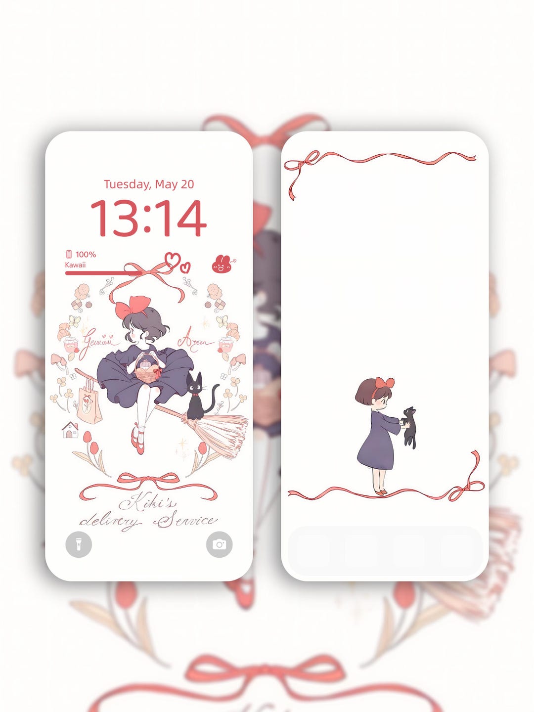 Kiki's Delivery Service iPhone Wallpaper Set | Perfect for Witch Aesthetic | Whimsical Art for ...