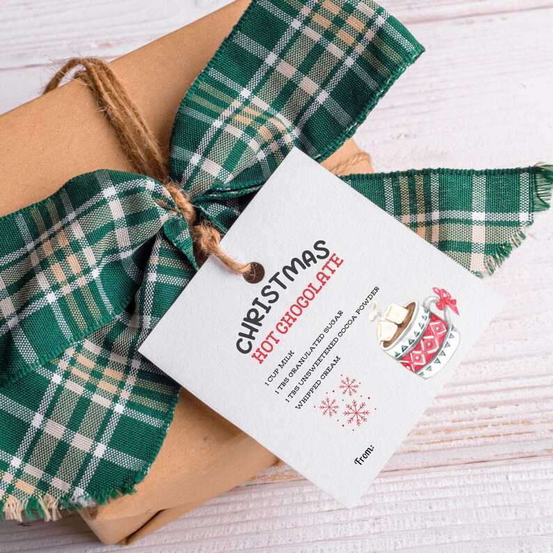 Christmas Recipe Gift Tag Bundle, Printable Recipe Cards, Set of 4 - Etsy