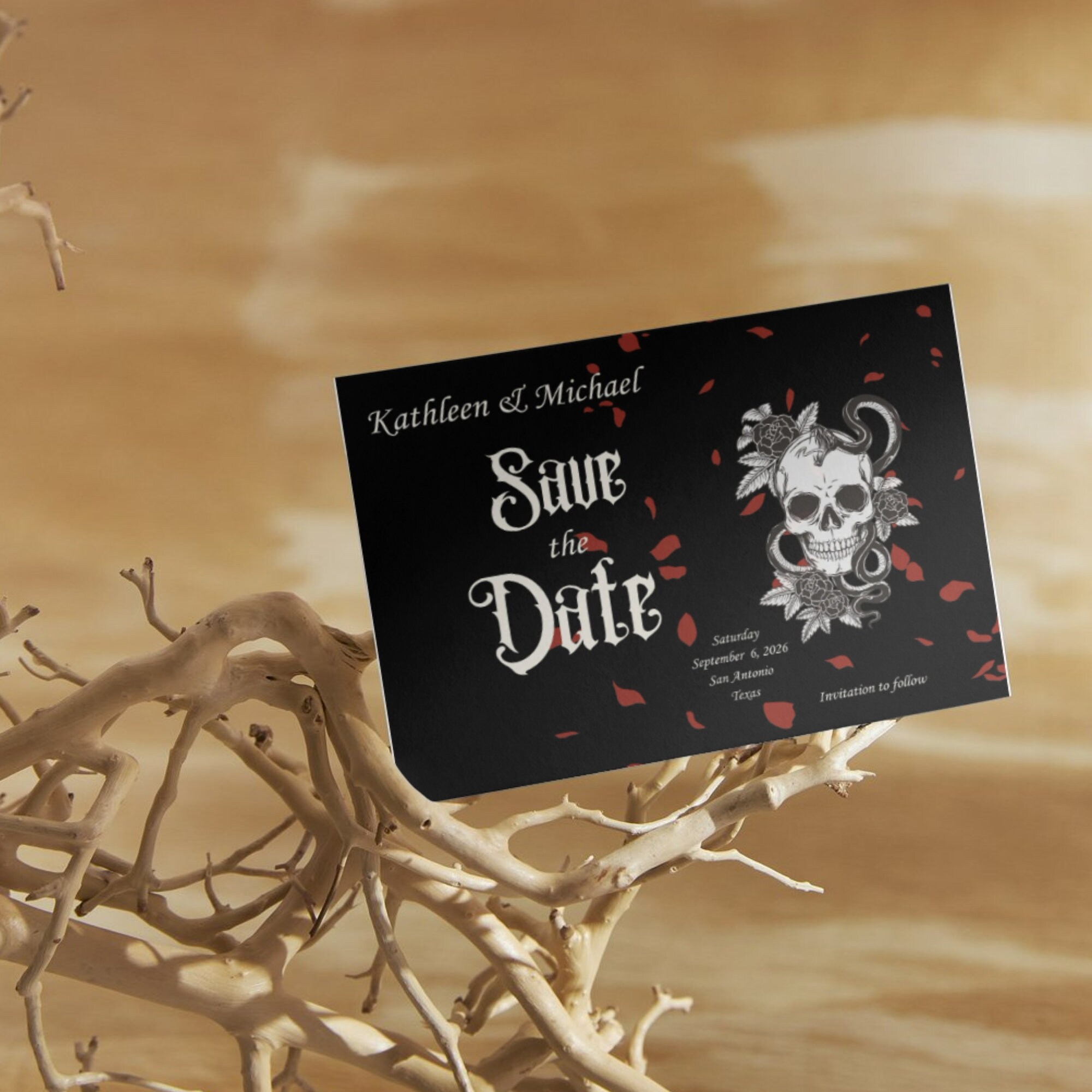 Skull Wedding Invitation Template
