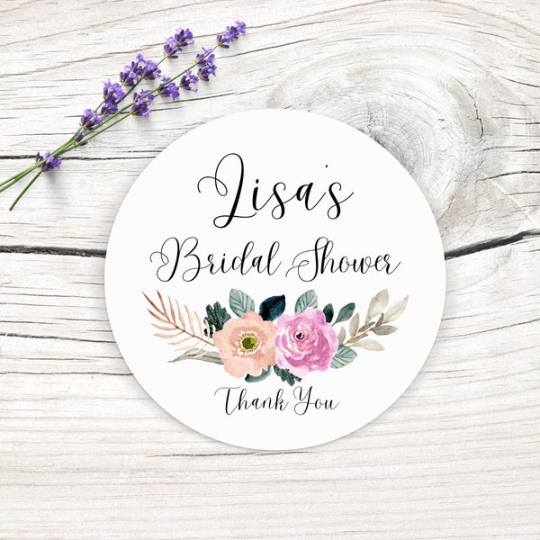 Circle Labels Bridal Shower Printable - Etsy