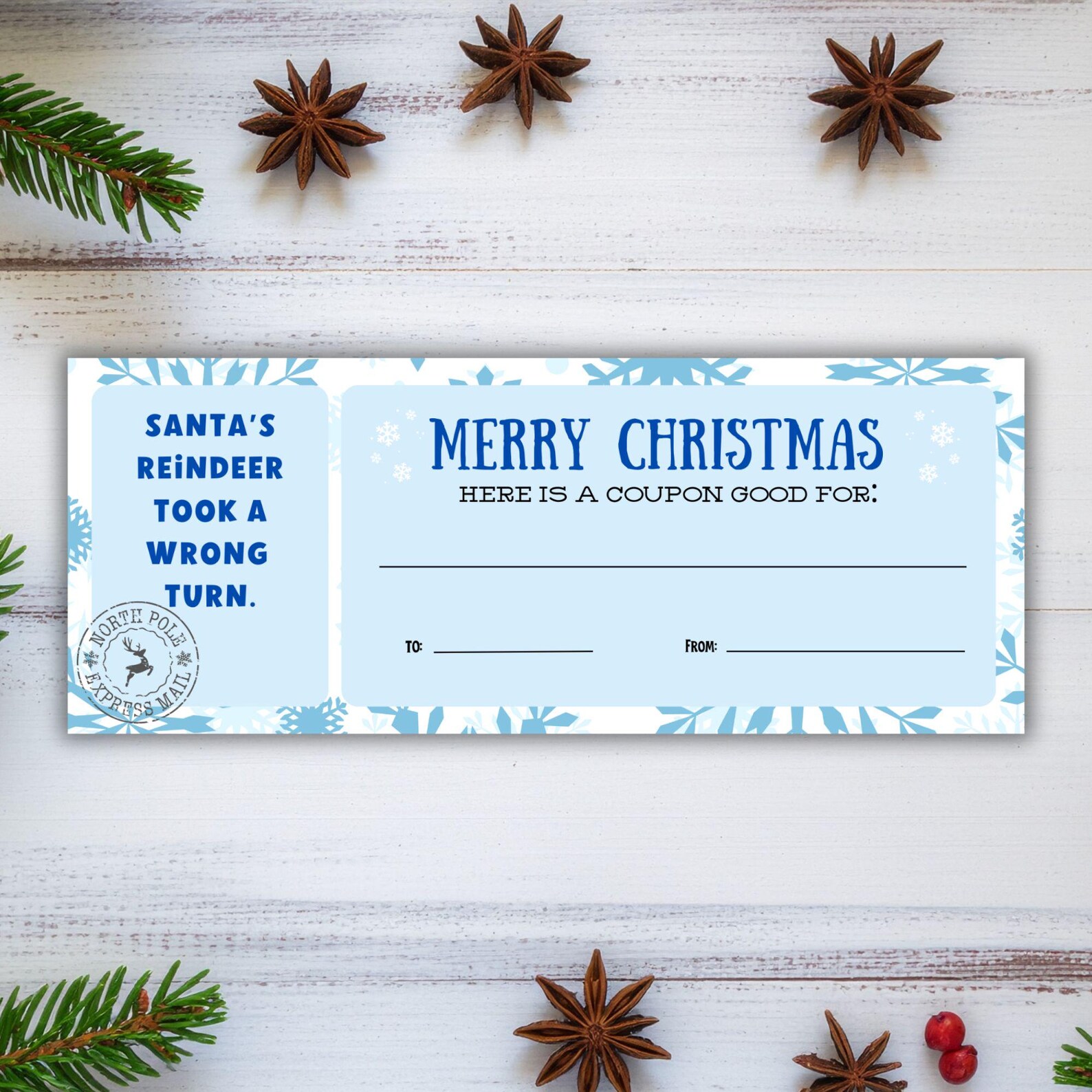 Printable Christmas IOU Coupon Bundle, Last Minute Gift, Digital ...