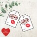 XOXO Valentine's Day Gift Tags, Printable Gift Tags, Happy Valentine's ...