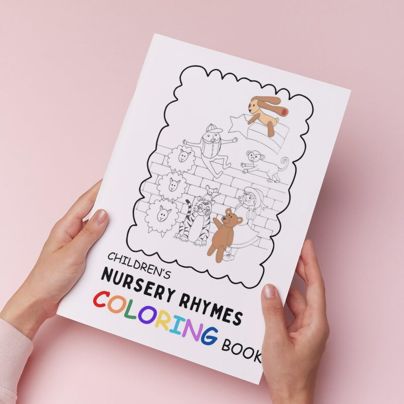 Nursery Rhymes Coloring Book: Hand-drawn Fairytale Characters - Etsy