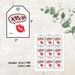 XOXO Valentine's Day Gift Tags, Printable Gift Tags, Happy Valentine's ...