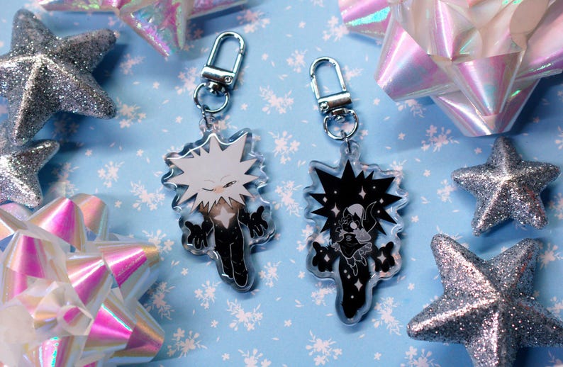 IN STARS & TIME 2.5" Siffrin and Loop Colorful Acrylic Charms - Etsy