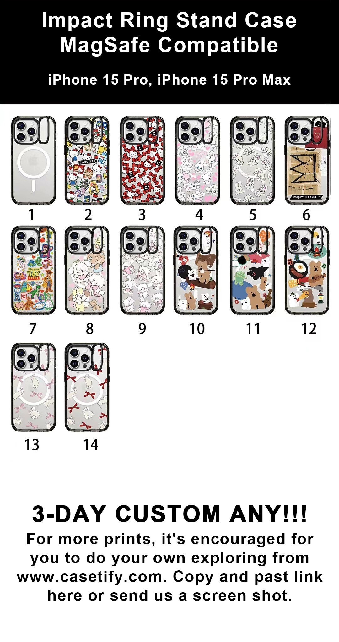 15 Designs Casetify Inspired iPhone Case With Built-in Stand, Phone ...