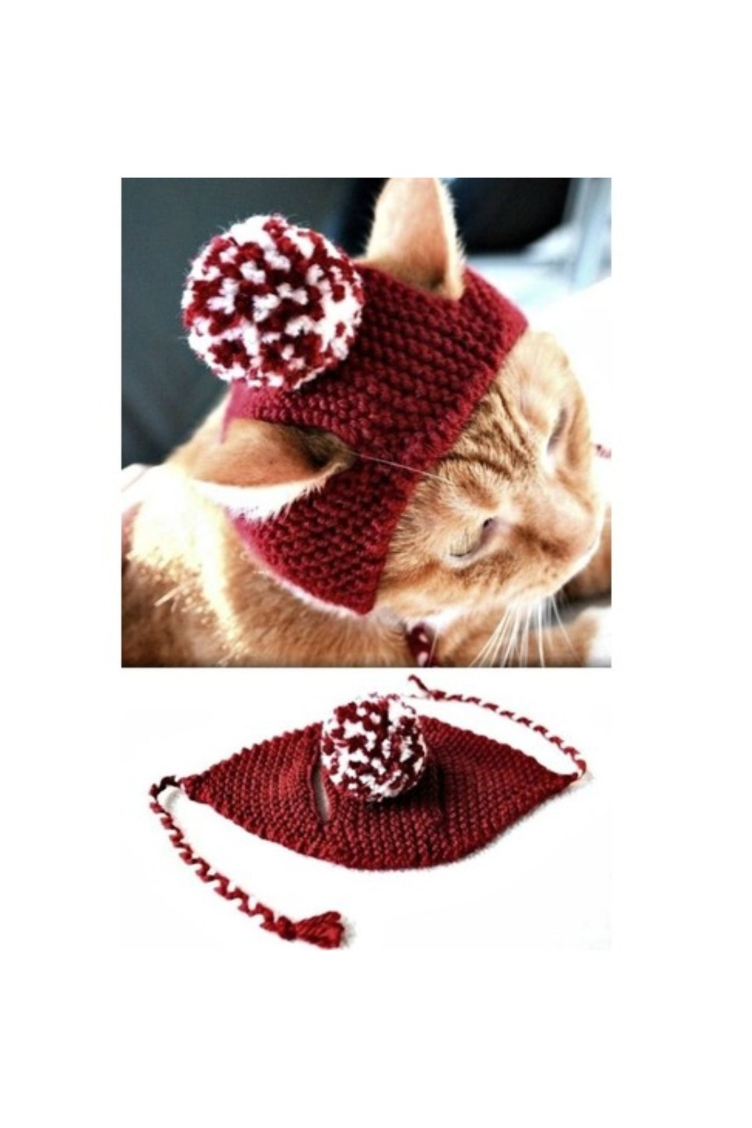 Cat Hat Knitted, Winter Cat Hat - Etsy