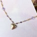 Purple Heart Locket Necklace - Delicate Gold Plated Choker ...