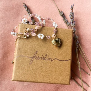 Purple Heart Locket Necklace - Delicate Gold Plated Choker ...