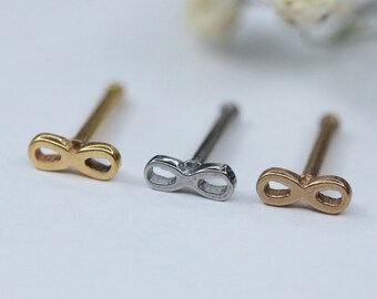 Rose Gold Infinity Nose Ring Stud..20g - Etsy