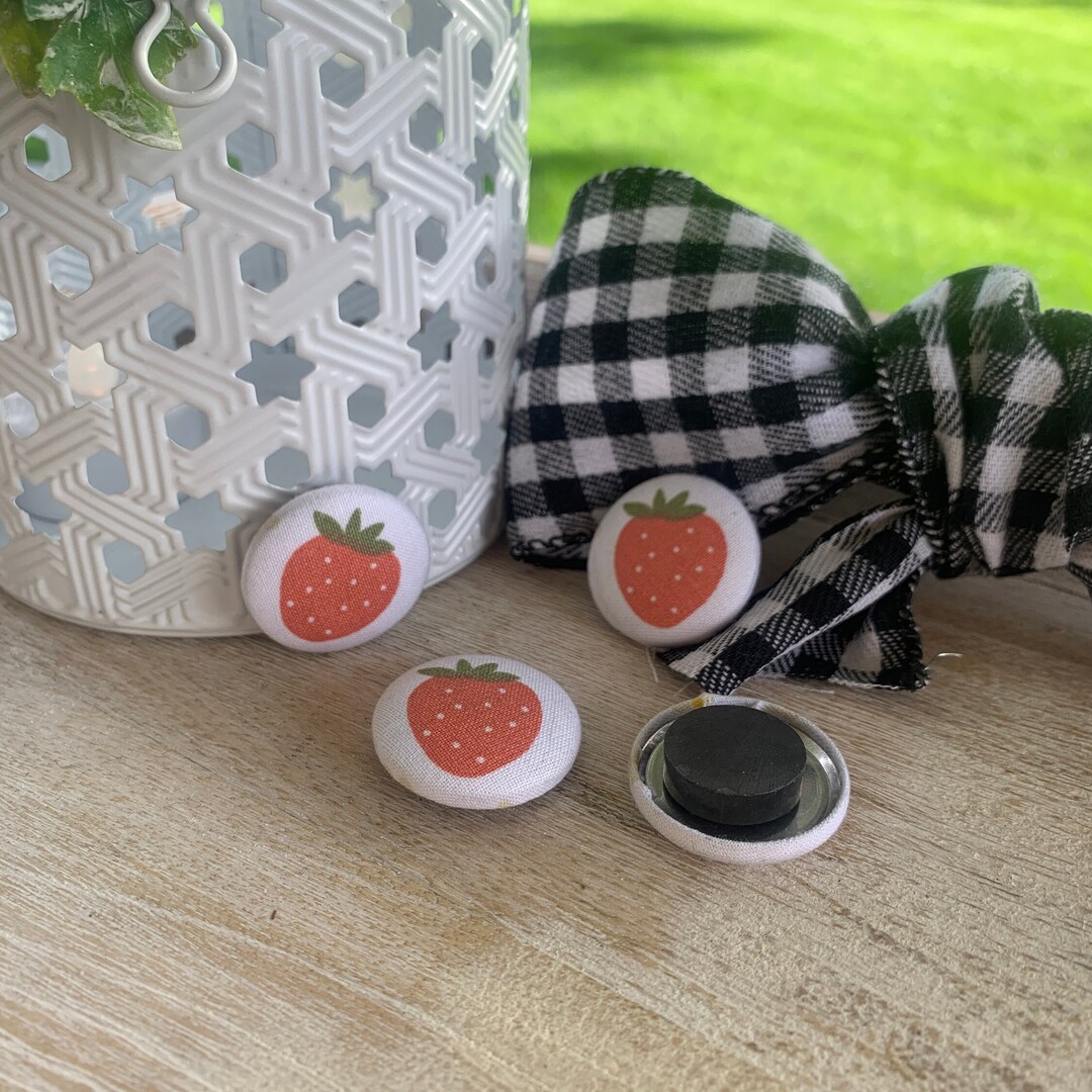 Strawberry Magnets - 4 Pack - Etsy
