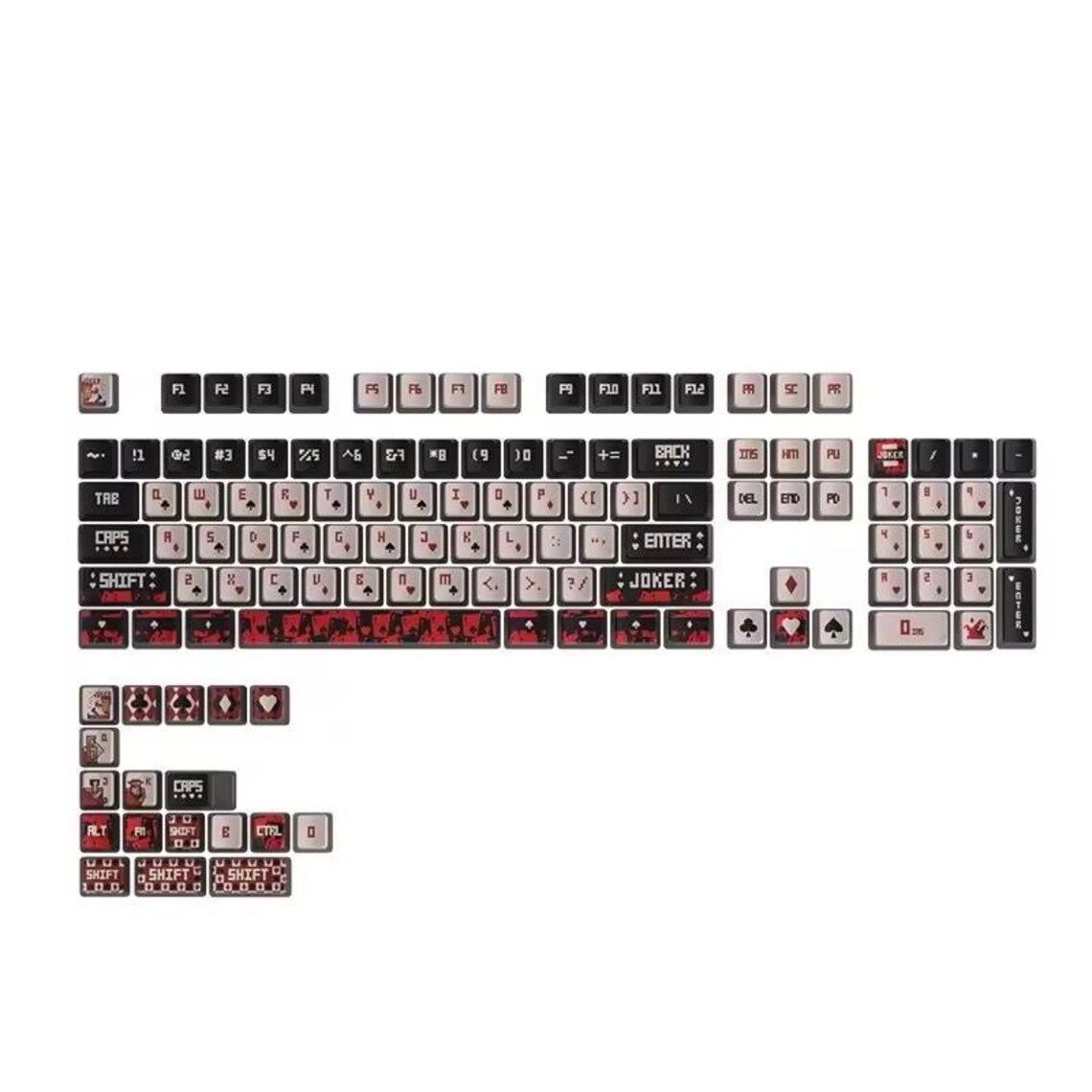 Custom Pudding Keycaps 122 Pcs Joker Theme for Mechanical Keyboards OEM ...