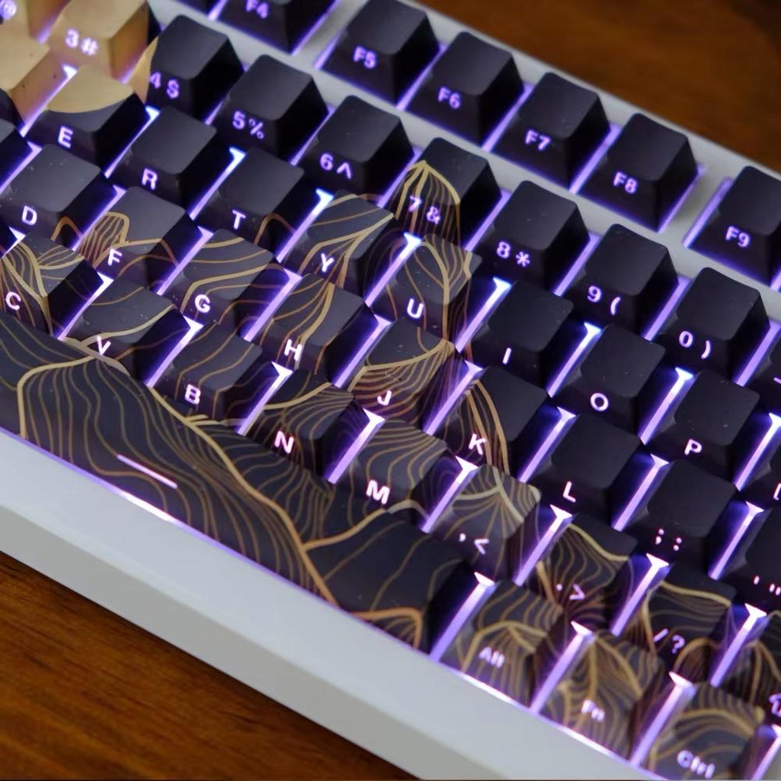Custom Backlit Keycaps 136 Pcs Side Printed Midnight Theme for ...
