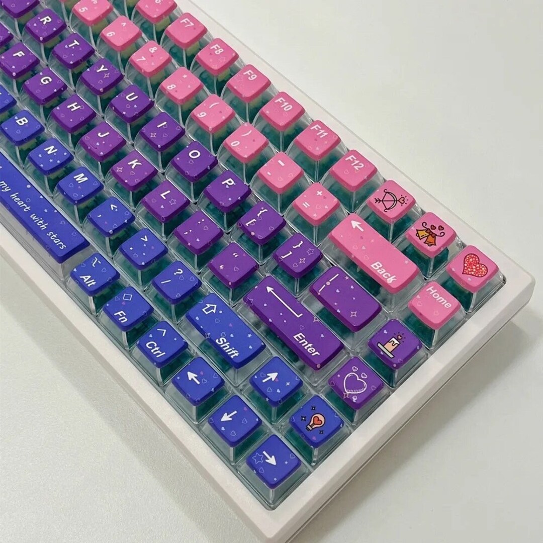 Custom Pudding Backlit Keycaps 126 Pcs for Mechanical Keyboards Cupid ...