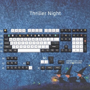 Custom Keycaps 108/129 Pcs for Mechanical Keyboards Halloween Horror ...