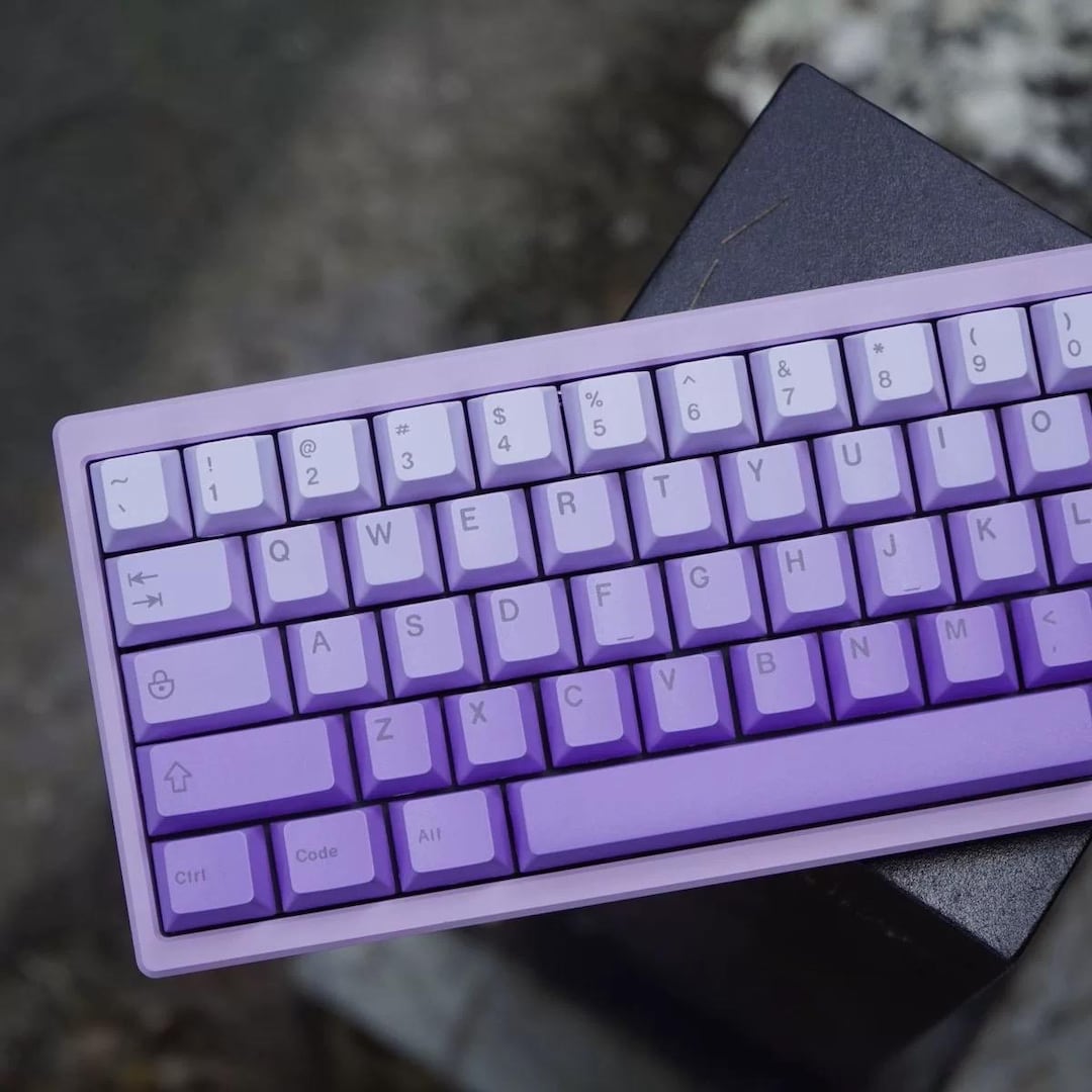 Custom Purple Gradient Backlit Keycaps 125 Pcs for Mechanical Keyboards ...