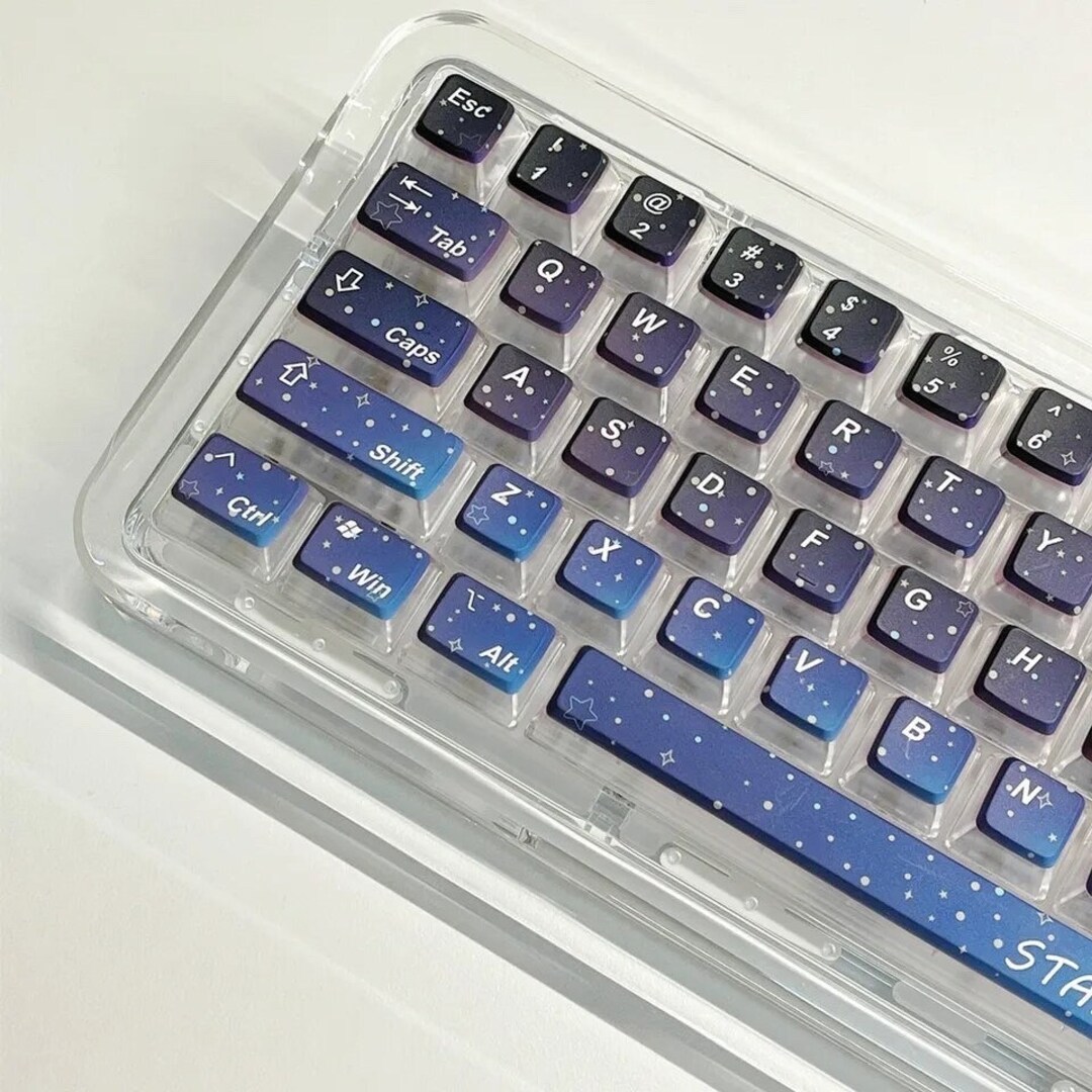 Custom Pudding Backlit Keycaps 126 Pcs for Mechanical Keyboards Stars ...