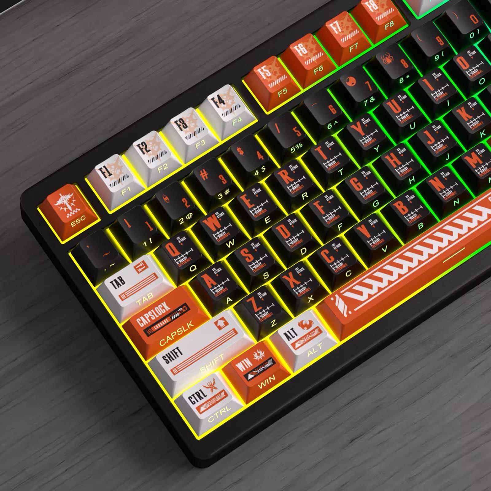 Custom Retro Gamer Keycaps 120 Pcs Army Theme for Mechanical Keyboards ...