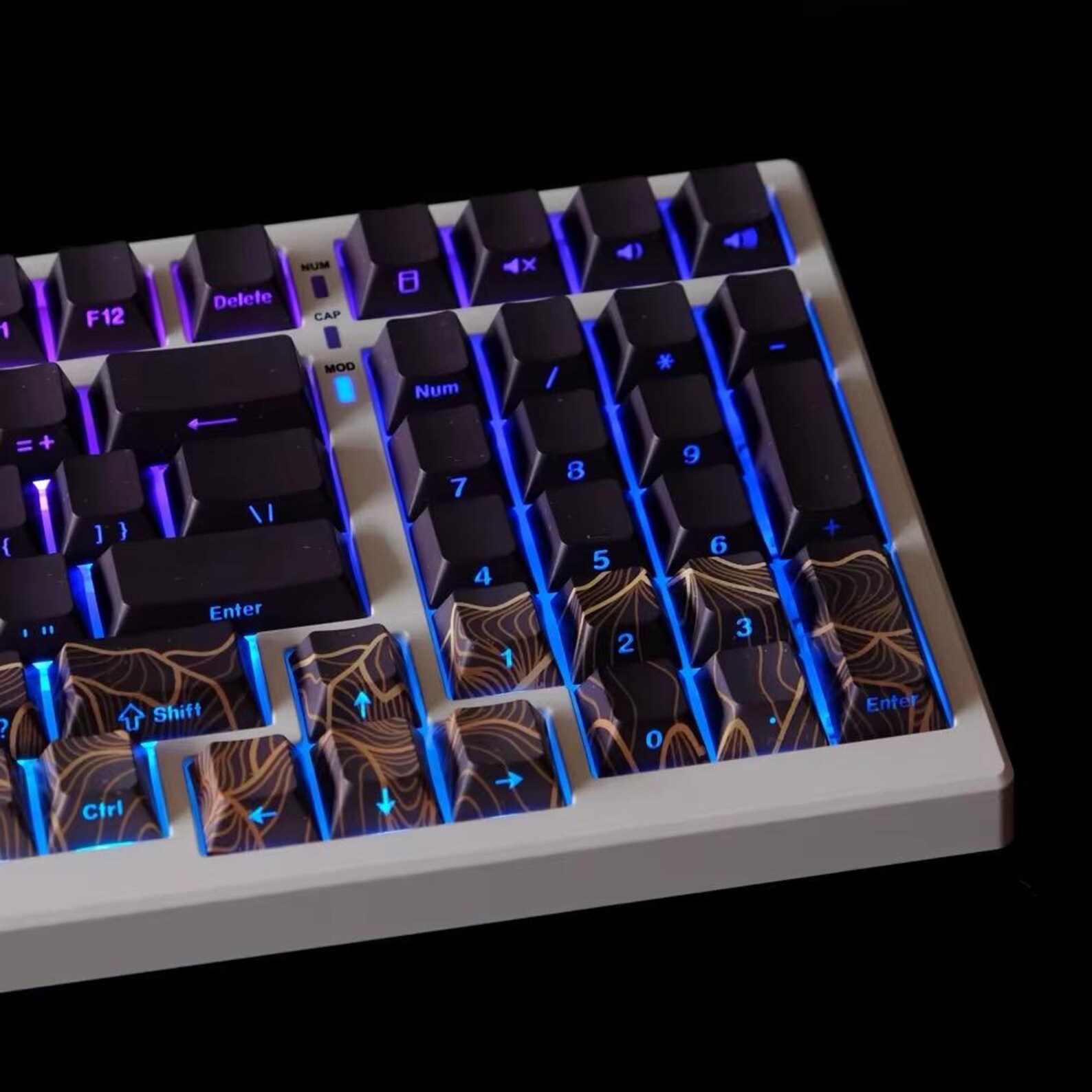 Custom Backlit Keycaps 136 Pcs Side Printed Midnight Theme for ...