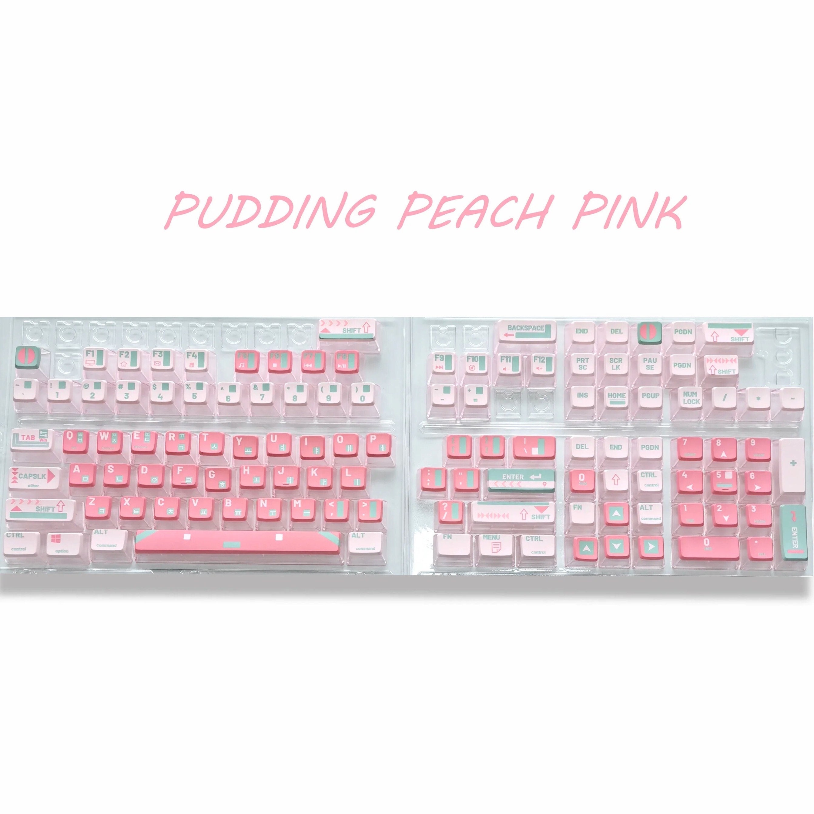 Pudding Keycaps Custom 116 Pcs for Mechanical Keyboards Deep Pink Theme ...