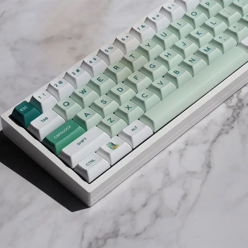 Keycaps 129 Pcs Lemon Zeven Theme for Mechanical Keyboards KCA Profile ...