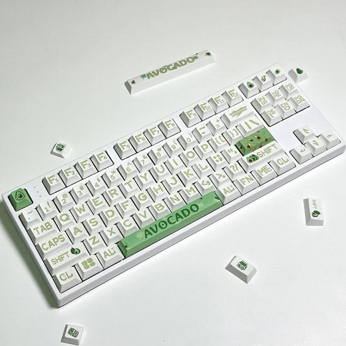 Custom Keycaps 120 Pcs Avocado Theme for Mechanical Keyboards Cherry ...