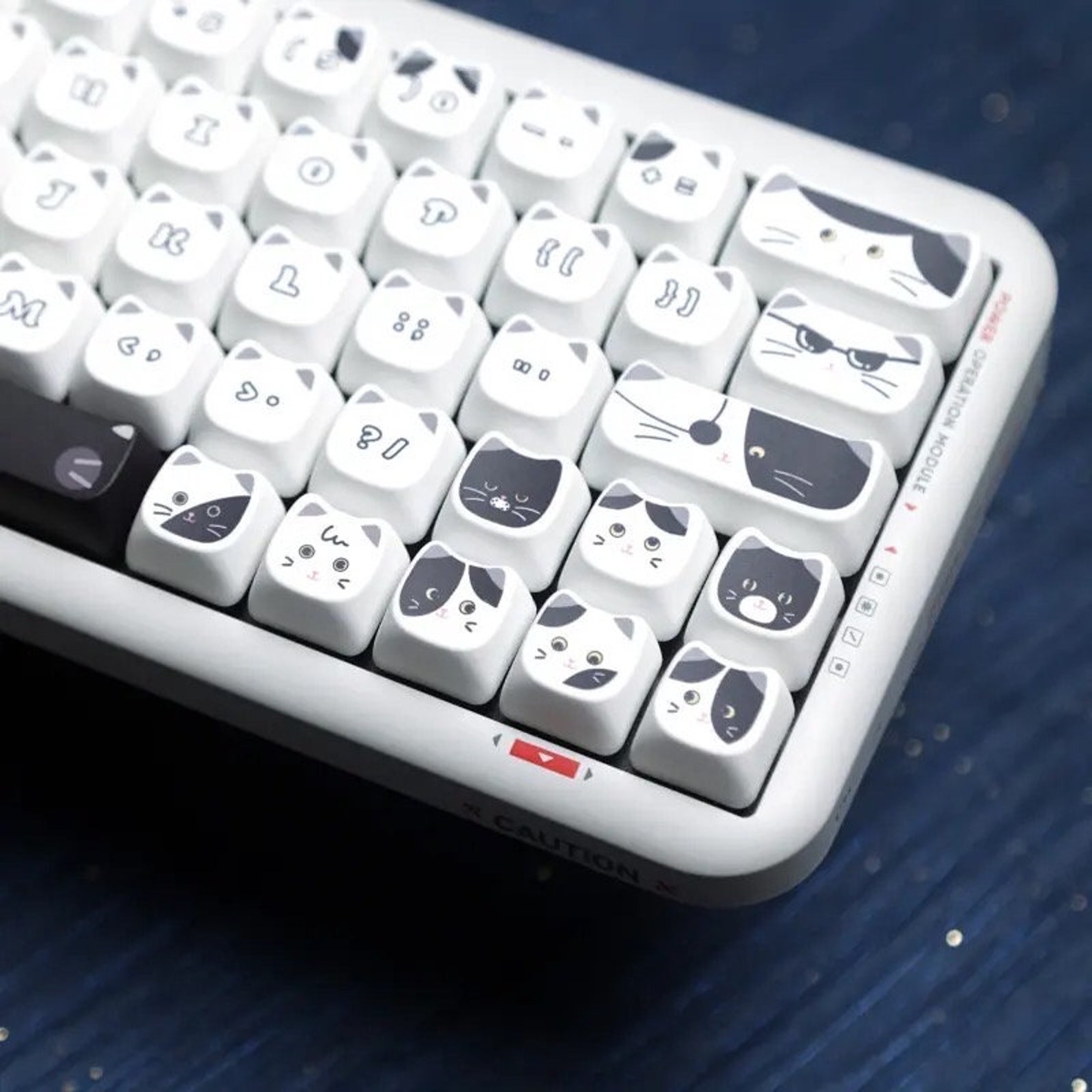 Custom Keycaps 134 Pcs Cat Shape 2 Theme for Mechanical Keyboards MOA ...