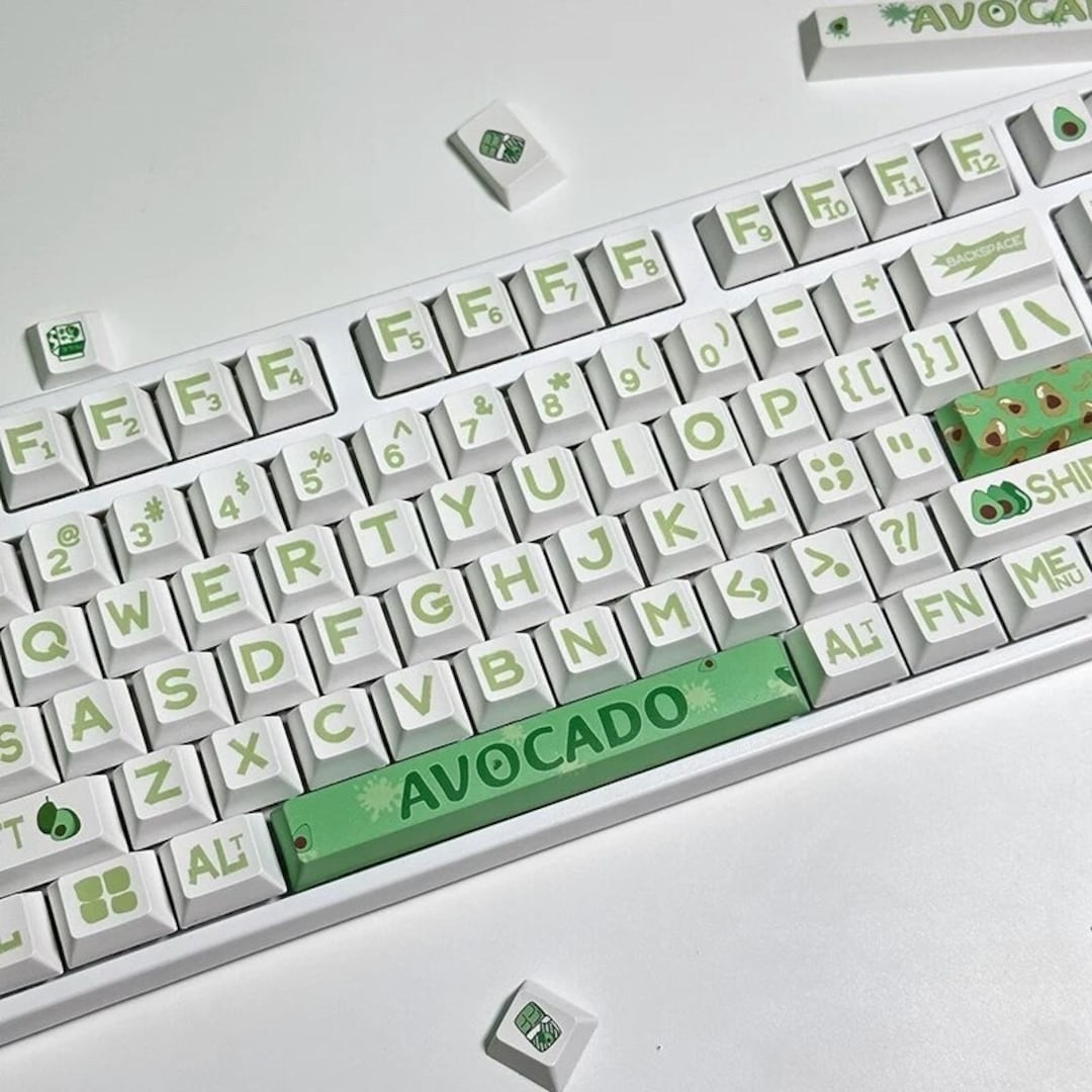 Custom Keycaps 120 Pcs Avocado Theme for Mechanical Keyboards Cherry ...