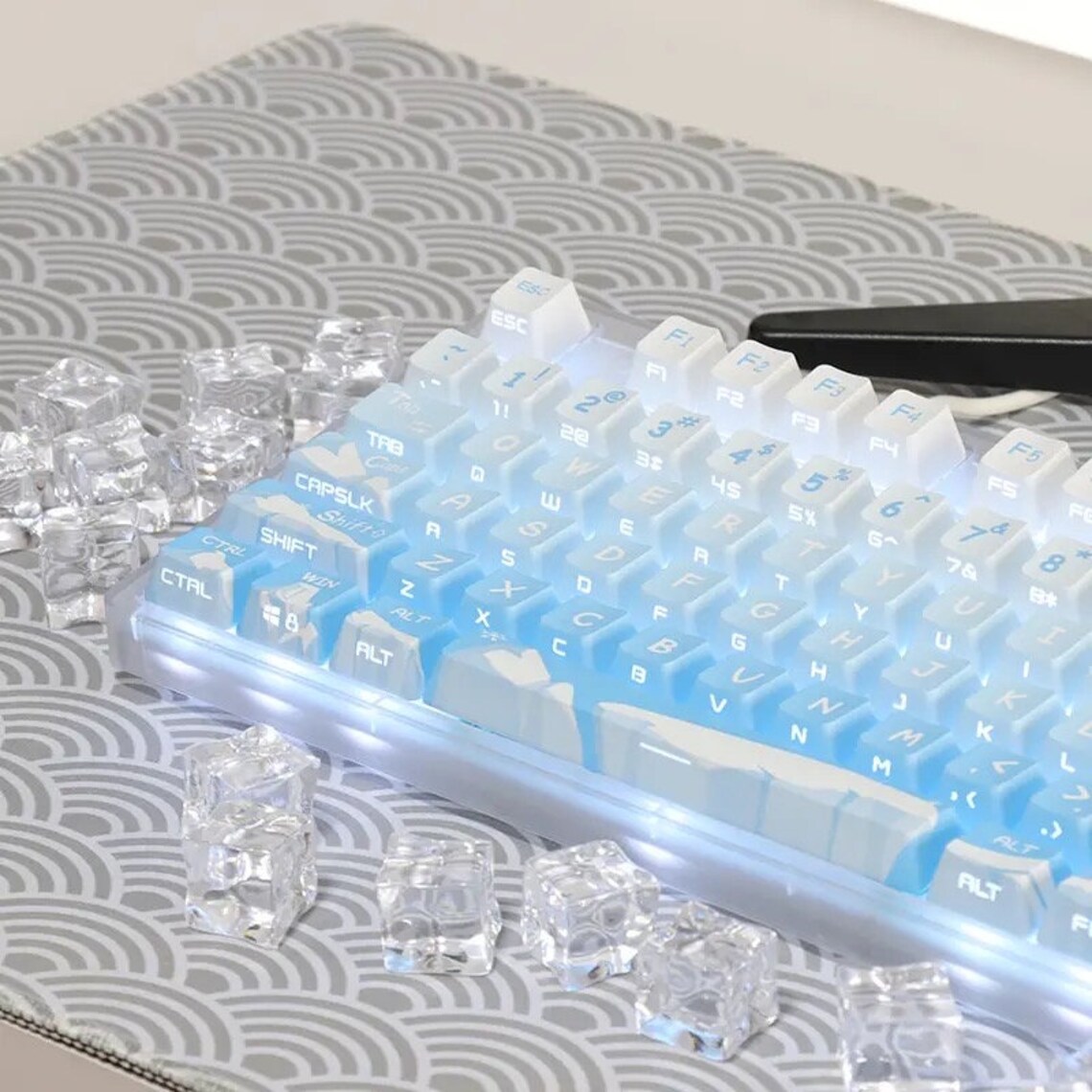 Backlit Keycaps 122 Keys for Mechanical Keyboards Translucent Keys ...