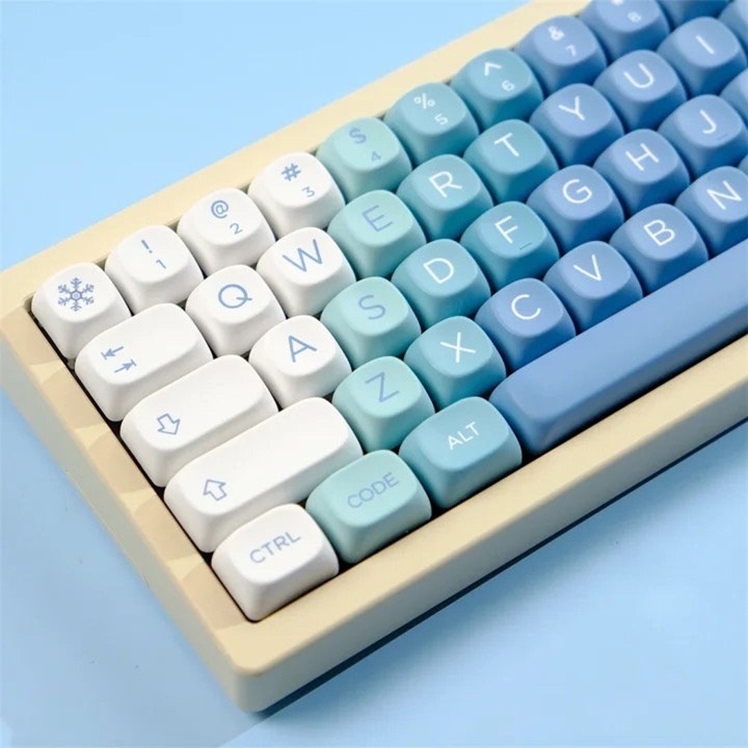Custom Keycaps 129 Pcs Snow Theme for Mechanical Keyboards MOA Profile ...