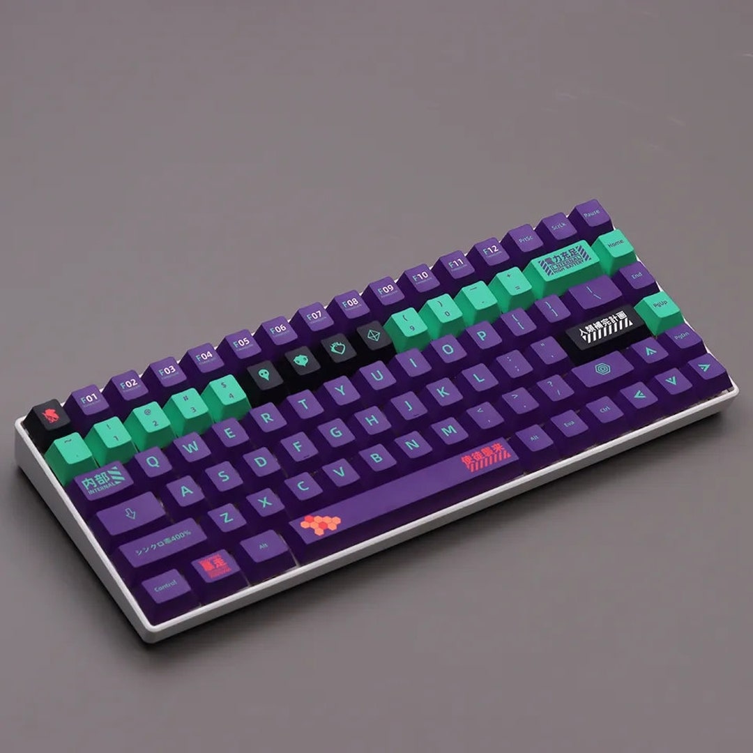Custom Anime Keycaps Evangelion Theme Eva Unit 01 for Mechanical ...