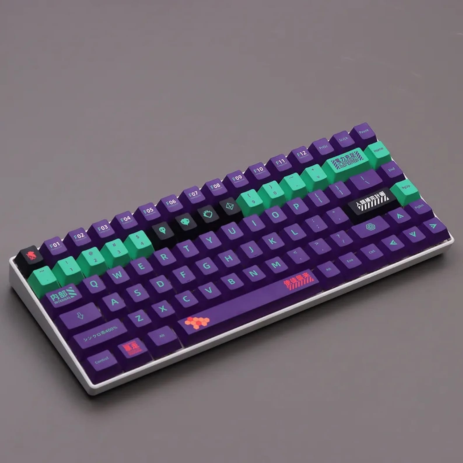 Custom Anime Keycaps Evangelion Theme Eva Unit 01 for Mechanical ...