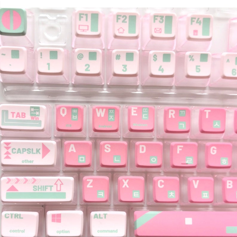 Pudding Keycaps Custom 116 Pcs for Mechanical Keyboards Deep Pink Theme ...
