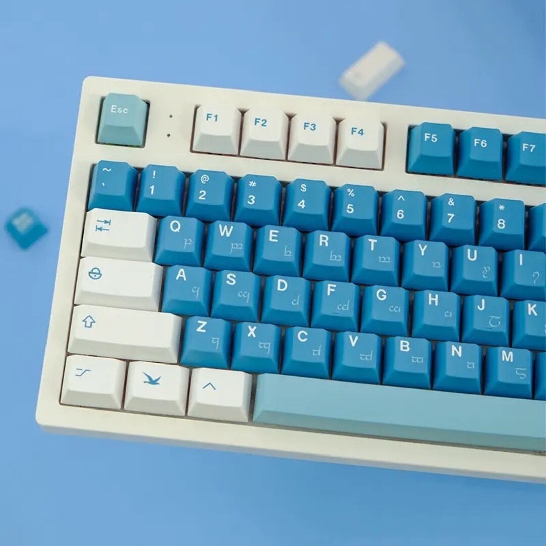Anime Keycaps 129 PC Blue Ocean Theme for Mechanical Keyboards MX ...