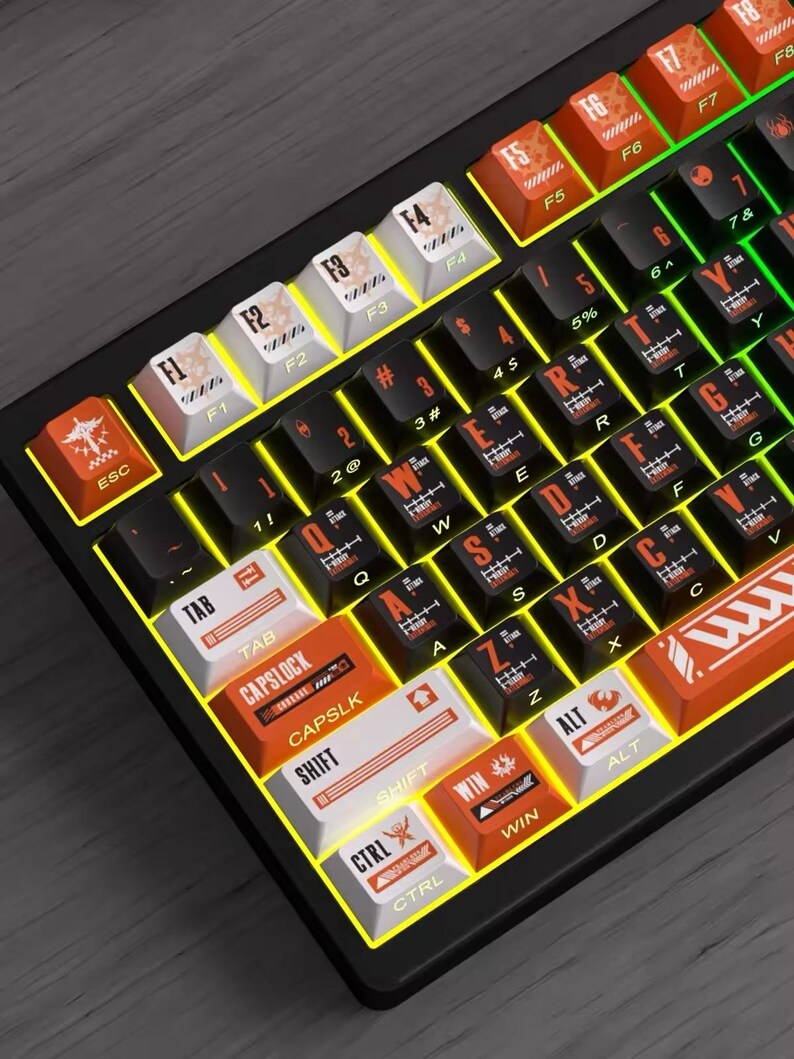 Custom Retro Gamer Keycaps 120 Pcs Army Theme for Mechanical Keyboards ...