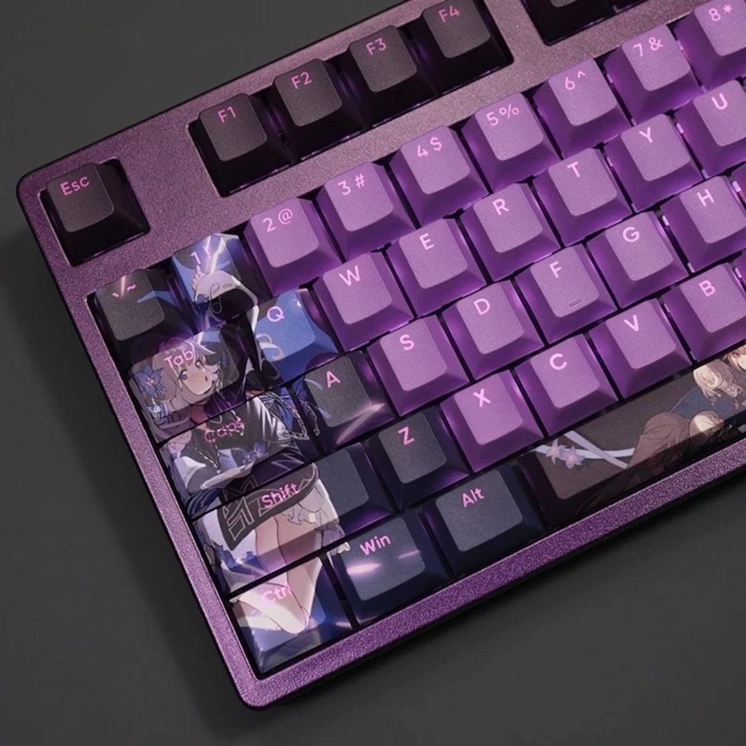 Anime Keycaps 108 Pcs Honkai Theme for Mechanical Keyboards Cherry ...