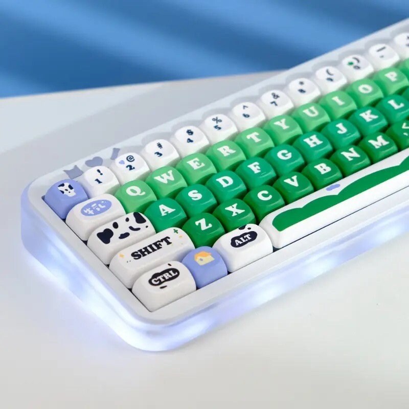 Custom Keycaps 129 Pcs Milky Theme for Mechanical Keyboards MOA Profile ...